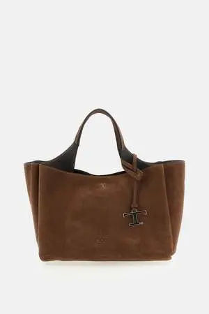 TOD'S Borsa Apa 2 Manici Mini Suede - Marrone