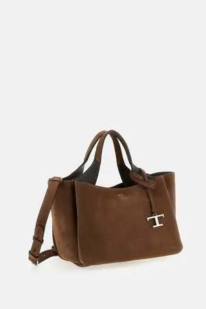 TOD'S Borsa Apa 2 Manici Mini Suede - Marrone
