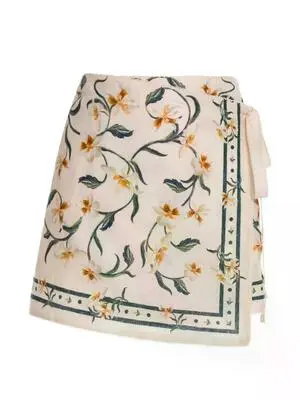 AGUA BENDITA Luna Promesa Floral-print Mini Skirt
