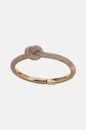 SELF-PORTRAIT Bracciale Rigido Con Cristalli E Nodo - Gold
