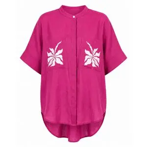 PALM COLLECTIVE Summer Blouse Magenta