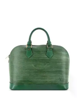 LOUIS VUITTON Vintage Alma Handbag Epi Leather Pm Satchel - Green