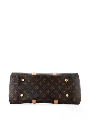 LOUIS VUITTON Soufflot Monogram Canvas With Leather Mm Tote Bag