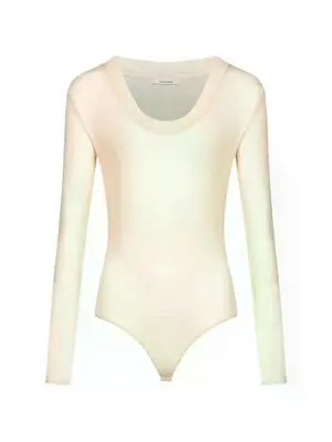ENTIRE STUDIOS Scoop-neck Long-sleeve Bodysuit