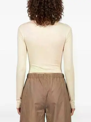 ENTIRE STUDIOS Scoop-neck Long-sleeve Bodysuit