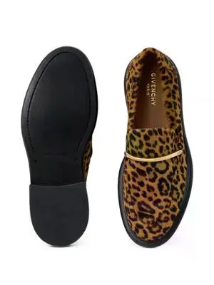 Givenchy Pinch Loafers In Leopard-effect Pony Leather