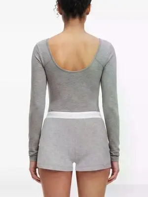 ENTIRE STUDIOS Scoop-neck Long-sleeve Bodysuit