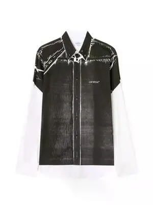 Off-White Negative Bookish Poplin Shirt - White