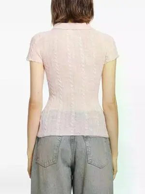 HAIKURE Laurie Cable-knit Polo Shirt