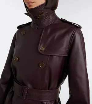 Burberry Leather Trench Coat