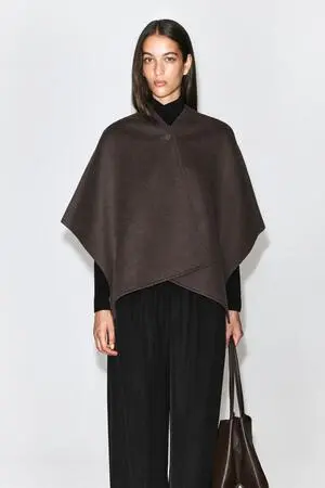Cos Double-faced Wool-blend Cape