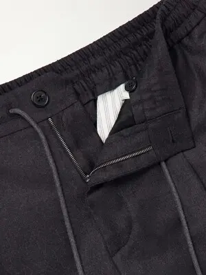 SLOWEAR Tapered Wool Drawstring Trousers