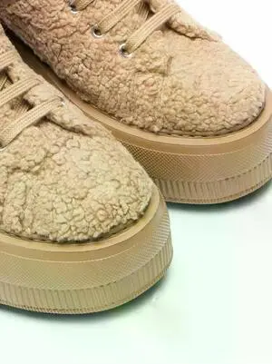 Casadei Faux-fur High-top Sneakers