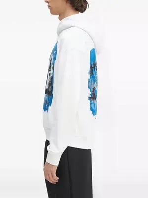 Helmut Lang Graphic-print Hoodie - White