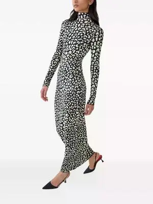 Carolina Herrera Leopard-patterned Jacquard Maxi Dress