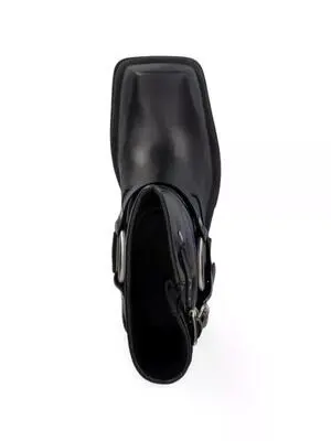 Jeffrey Campbell Stubborn Buckled Square-toe Boots