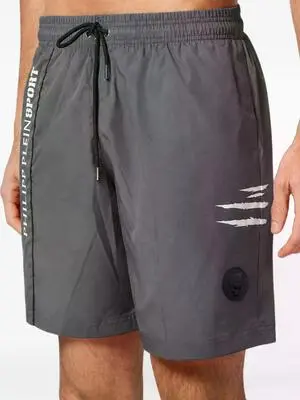 PLEIN SPORT Logo-print Ripstop Swim Shorts