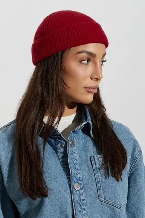 AMI Paris Wool Beanie With Sewn Logo