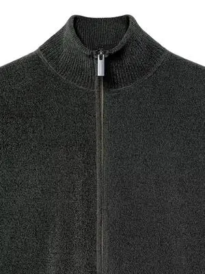 RRD Velvet-effect Zip-up Sweater - Grey