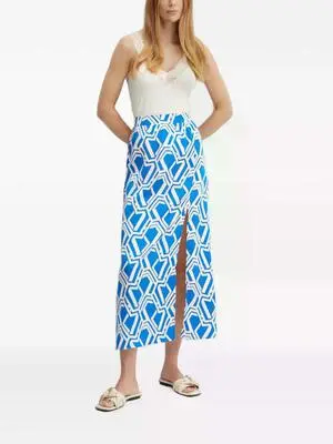MORGAN Geometric-pattern Midi Skirt