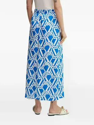 MORGAN Geometric-pattern Midi Skirt