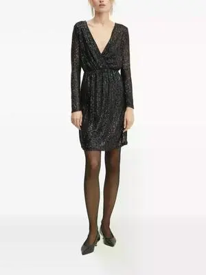 MORGAN Sequin-embellished Wrap Mini Dress