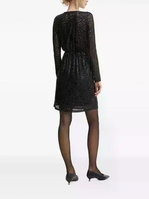 MORGAN Sequin-embellished Wrap Mini Dress