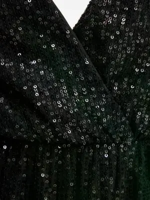 MORGAN Sequin-embellished Wrap Mini Dress