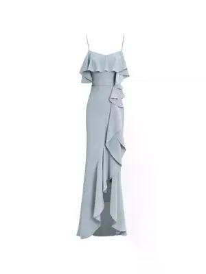 GEMY MAALOUF Ruffled Crystal-embellished Dress