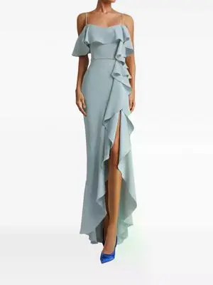 GEMY MAALOUF Ruffled Crystal-embellished Dress