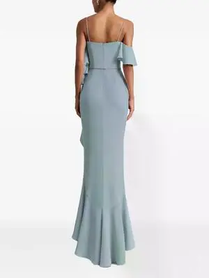 GEMY MAALOUF Ruffled Crystal-embellished Dress