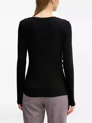 Sisley Button-embellished Long-sleeve T-shirt