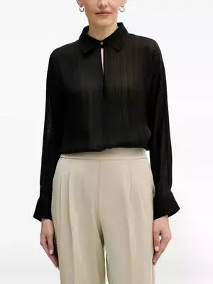 Sisley Keyhole-detail Shirt - Black