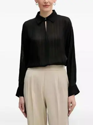 Sisley Keyhole-detail Blouse - Black