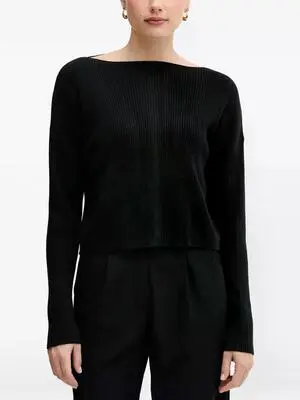 Sisley Ribbed Knit Sweater - Black