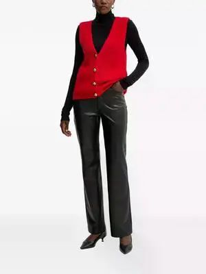 MORGAN Button V-neck Knit Vest