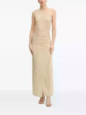 MORGAN One-shoulder Sequin-embellished Maxi Dress - Neutrals