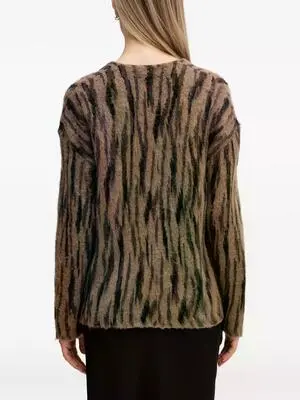 Sisley Tiger Stripe Buttoned Cardigan
