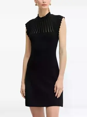 MORGAN Mock-neck Mini Dress - Black