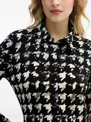 Sisley Houndstooth Buttoned Shirt