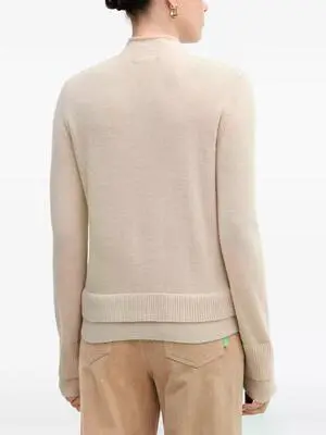 Sisley Ribbed High-neck Sweater - Neutrals