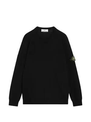 Stone Island Logo-patch Sweater - Black
