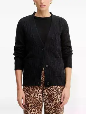 SILVIAN HEACH Valbuena Cable-knit Button Cardigan - Black