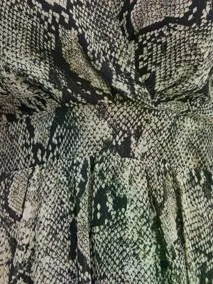 MORGAN Snake-print Wrap-style Mini Dress