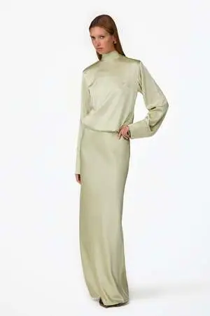 SAME Silk Long Sleeve Blouse