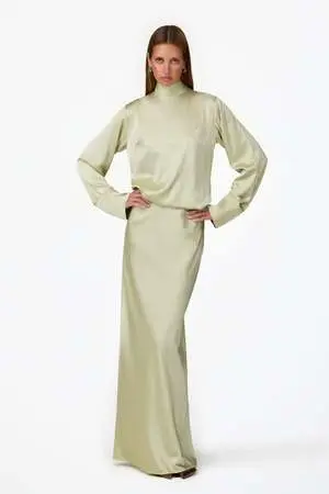 SAME Silk Long Sleeve Blouse