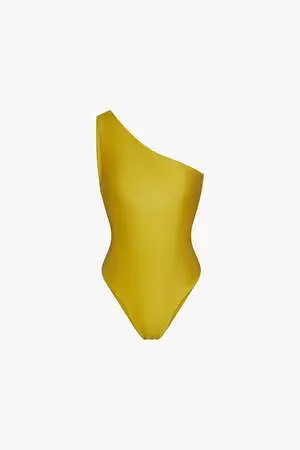 SAME One Shoulder One Piece - Chartreuse