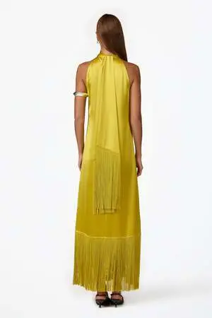 SAME Silk Fringe Gown