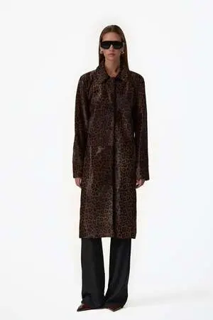 SAME Pony Hair Trench Coat