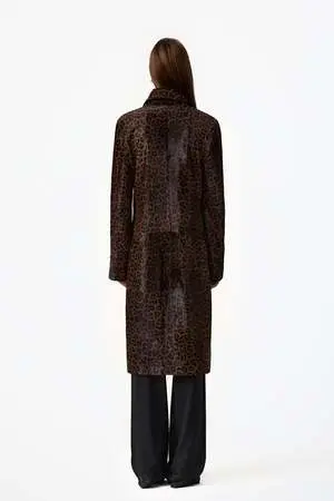 SAME Pony Hair Trench Coat